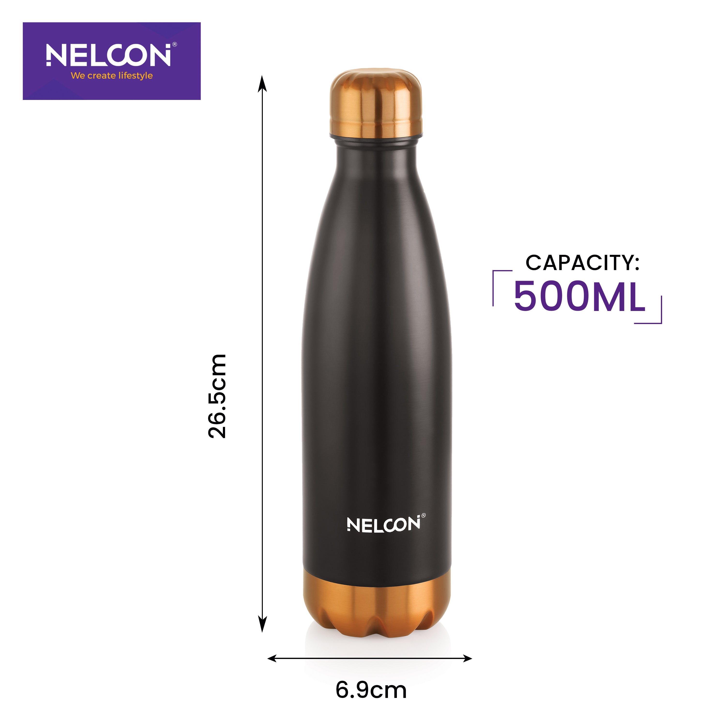 Absolute Pro Assorted Cap 1000ml Stainless Steel Water Bottle ...