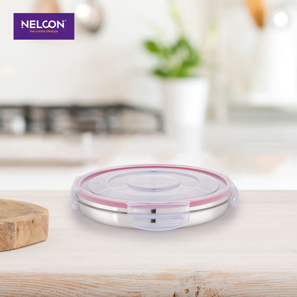 Core Box Flat 750ml – Large Flat Stainless Steel Roti Box