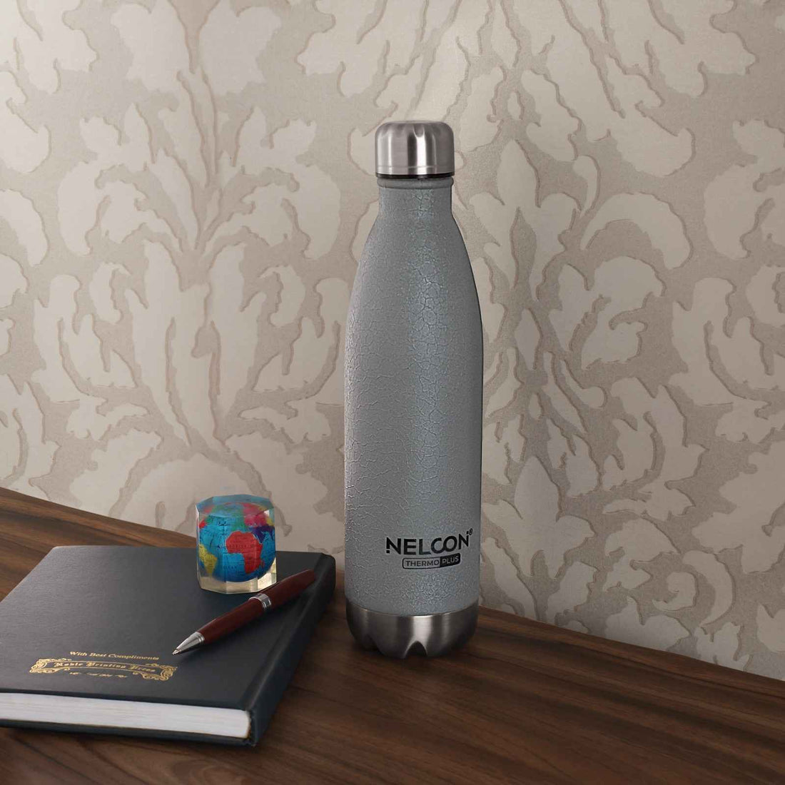 Nelcon Crocz Grey cola thermo plus hot and cold bottles, 750ml