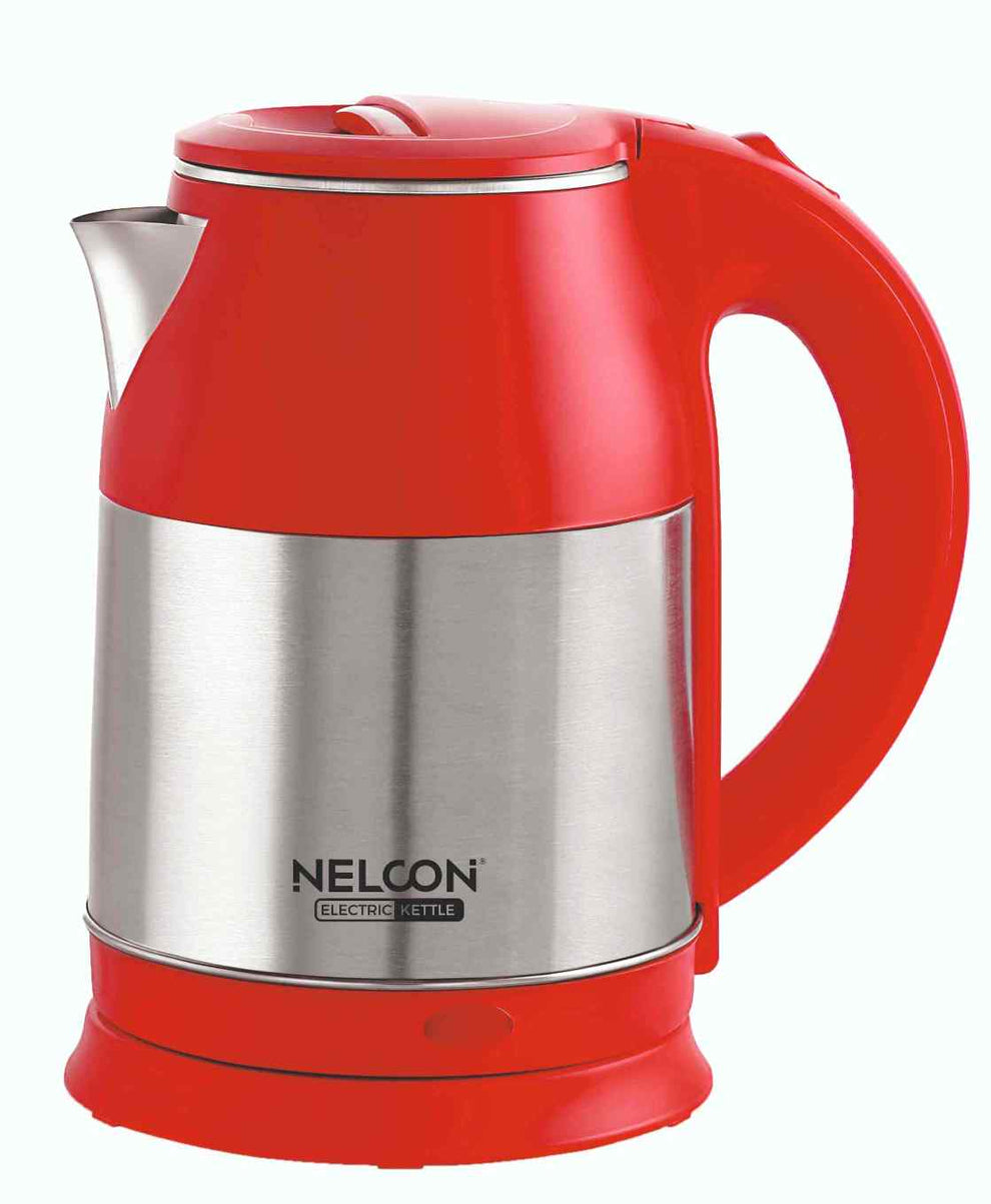 Nelcon Flambeau red Electric Kettle, 1.8Litre