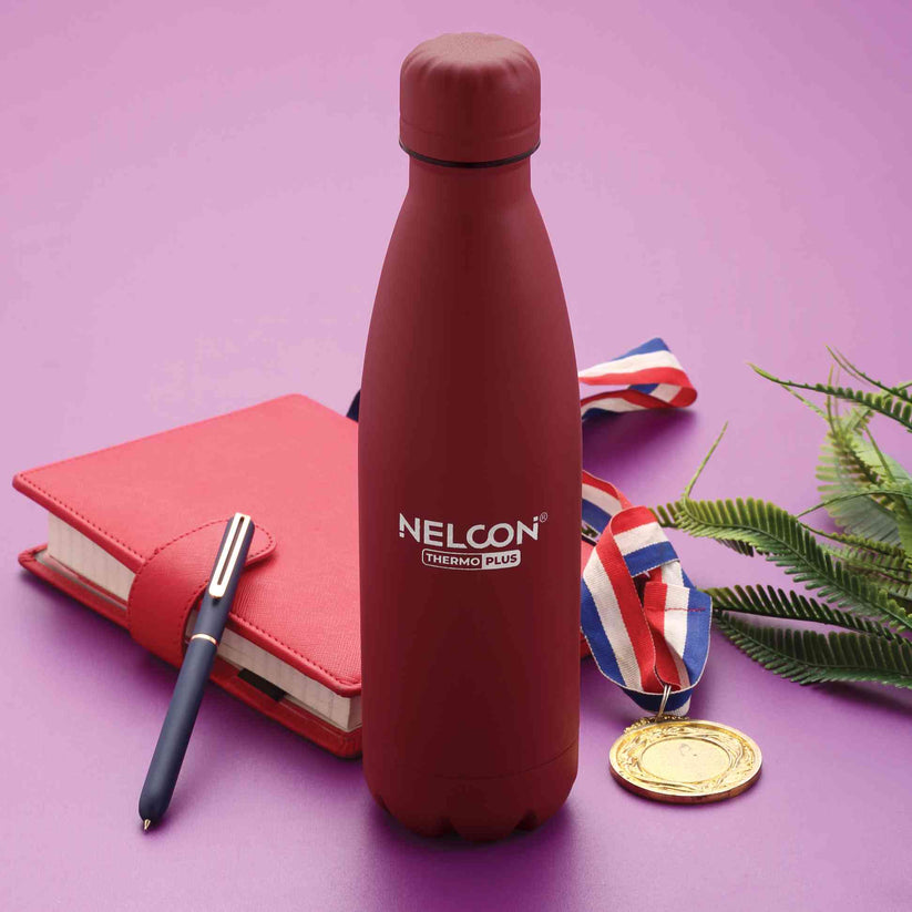 Nelcon Cola dusky red thermo plus hot and cold bottles, 500ml